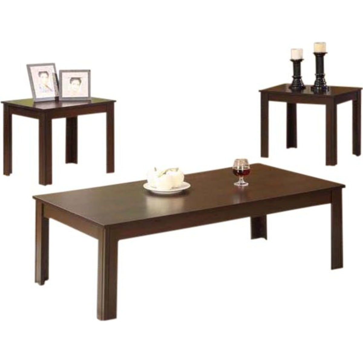 Linton 3 Pack Tables - Espresso | Mobilier Felix Valois