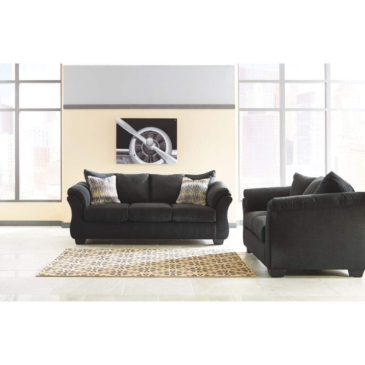 Darcy Loveseat - Black | Mobilier Felix Valois